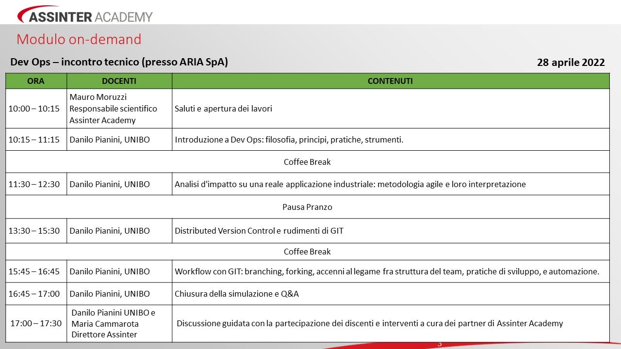 Dritti verso il cambiamento: introduciamo la cultura del Dev-Ops - ARIA