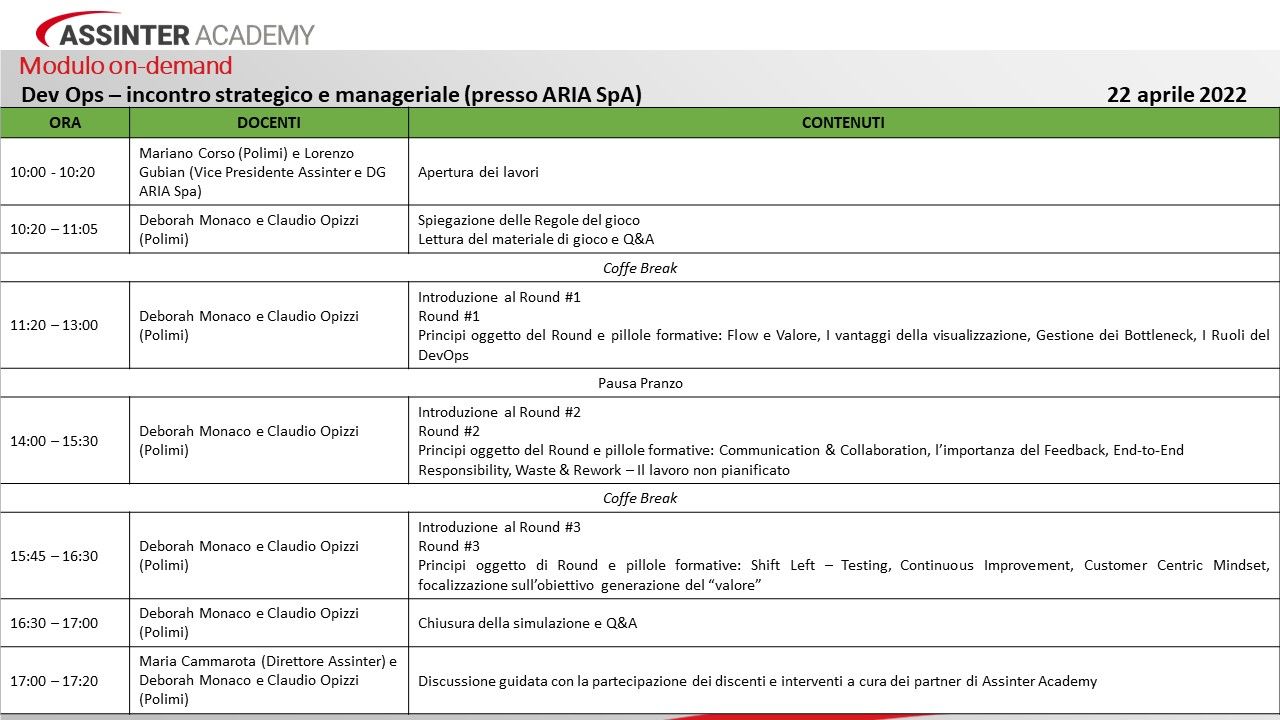 Dritti verso il cambiamento: introduciamo la cultura del Dev-Ops - ARIA